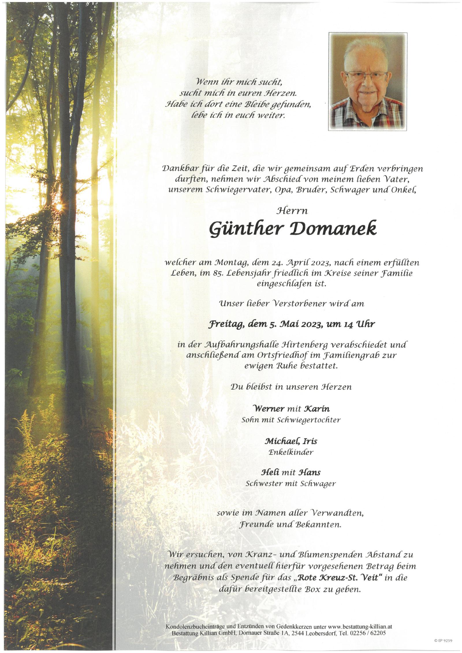 Herr Günther Domanek